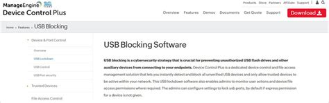 Top USB Blocker Software USB Port Data Lockdown
