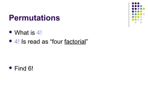 Counting Permutations Combinations Ppt