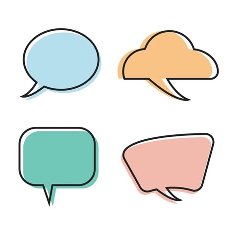 Premium Vector Empty Speech Bubbles Flat Design