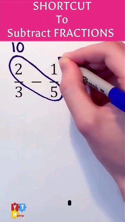 Shortcut To Subtract Fractions Shortsfeed Mathshorts Maths Mathtricks Shorts