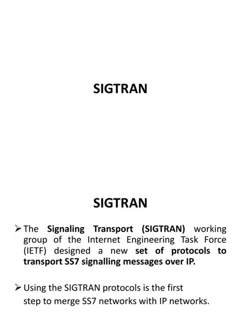 Sigtran Pdf Internet Protocol Suite Transmission Control Protocol