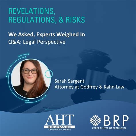 Sarah Sargent On Cyber Resilience With Godfrey And Kahn Daniel Giampietro Posted On The Topic