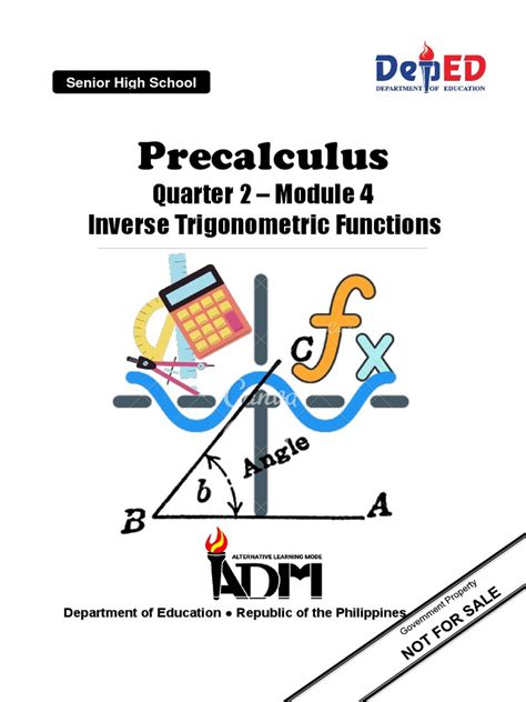 Precalculus11 Q2 M4 Inverse Trigonometric Function Ver4 Pdf