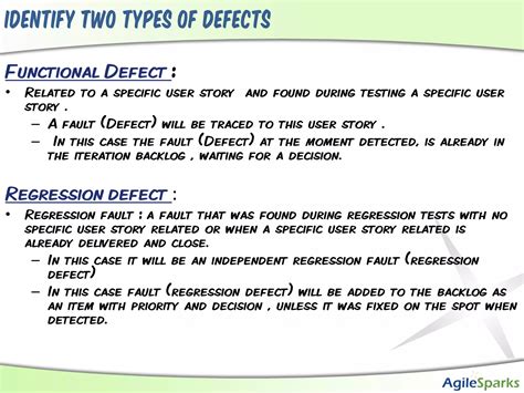 Shirly Ronen Agile Defect Management Functional Defects Versus Regression Defects Ppt