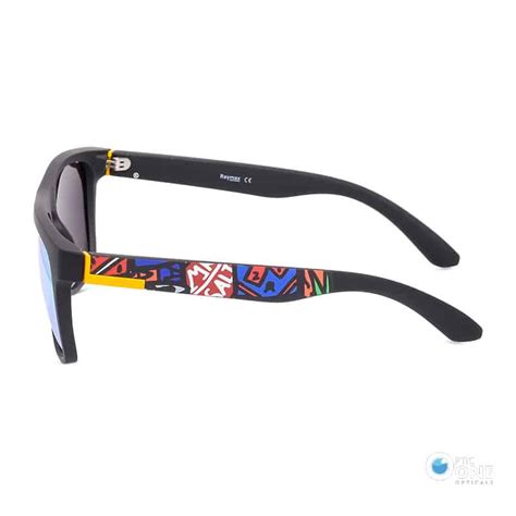 Sale Beach Sunglasses Matte Black Frame Polarized Yellow Flash Lens