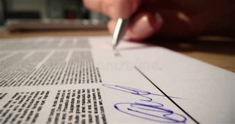 Contract Document Signed And Dated By Female Businessman Stock Video Video Of Application