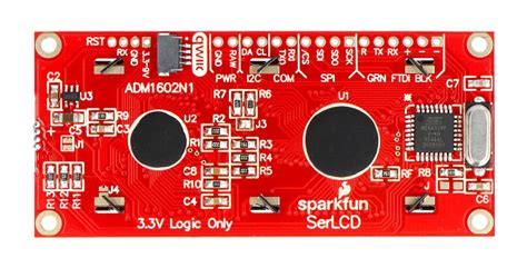 Display Qwiic I2c 16x2 Serlcd I2c Text Rgb Sparkfun Lcd 16397