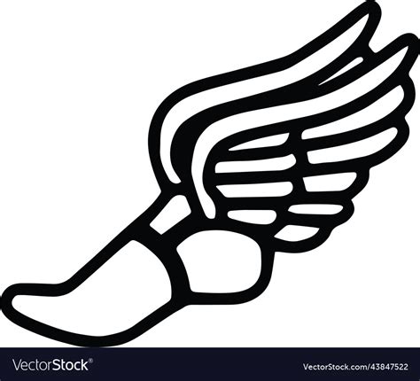 Track And Field Cross Country Runner Shoe Vector Image