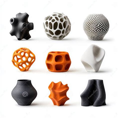 A Collection Of Unique 3d Printed Shapes Showcasing Creativity And