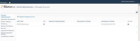 use local account as a managed service account performancepoint 2010