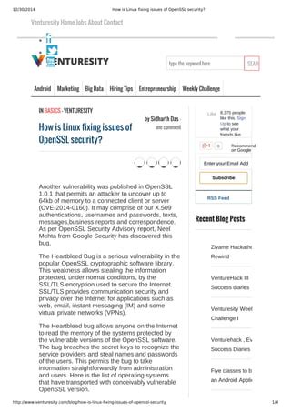 How Is Linux Fixing Issues Of Open Ssl Security PDF