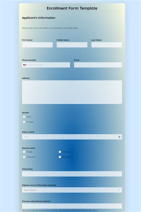 Enrollment Form Template Formplus
