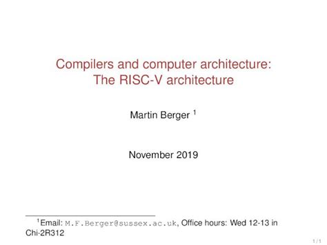 Pdf Compilers And Computer Architecture The Risc V Architectureusers