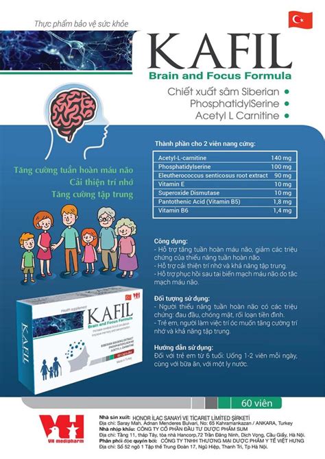 Kafil Viên Uống Bổ Não Tăng Cường Trí Nhớ Sự Tập Trung