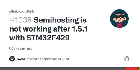 Semihosting Is Not Working After 151 With Stm32f429 · Issue 1038