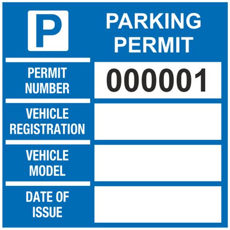 Parking Permit Window Stickers Permit Parking Stickers Safety Signs