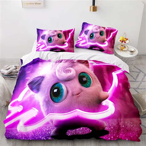 Game Pokémon Pikachu Bedding Sets Pattern Quilt Cover Without Filler Ebuycosuk