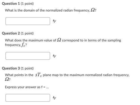 Solved Question 1 1 Point What Is The Domain Of The