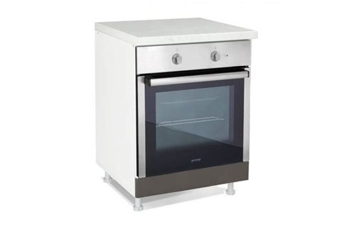 Кухненски шкаф долен за вградена фурна In D60 R сив • Модулна кухня In сива • Мебели Монема