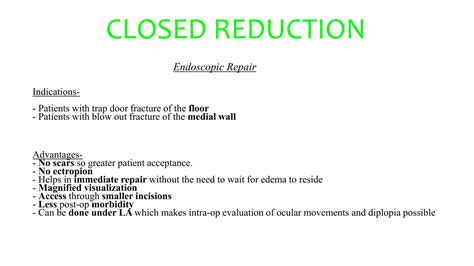 Orbital Fracture Management Pptx