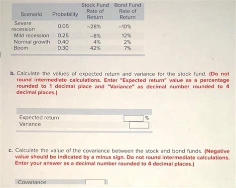 Solved B Calculate The Values Of Expected Return And Chegg