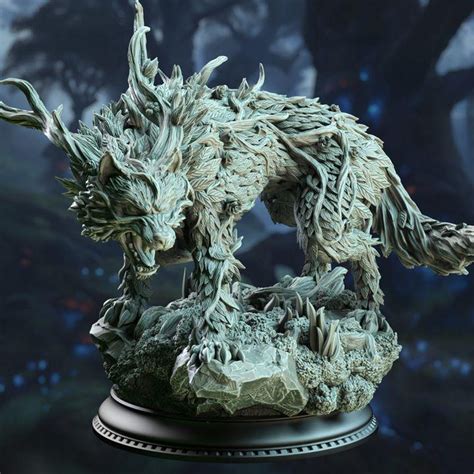 Faenror Fey Direwolf Miniature 32mm Scale Dm Stash Dandd