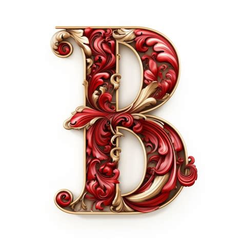 Premium Photo Stylized Letter B Isolated On White Background