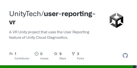 github unitytech user reporting vr a vr unity project that uses the