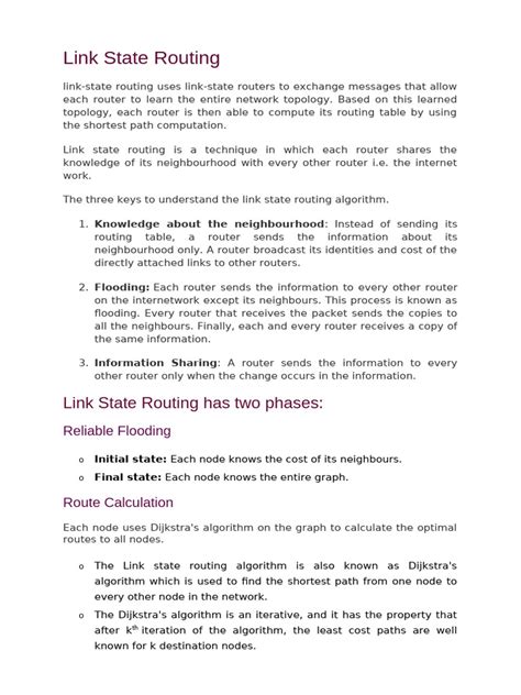 18 Link State Routing Protocol Pdf Routing Network Layer Protocols