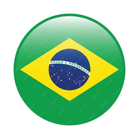 Premium Vector Brazil Circle Flag Icon Digital Vector Illustration