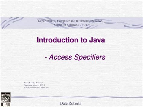 Ppt Access Specifiers In Java Programming Powerpoint Presentation