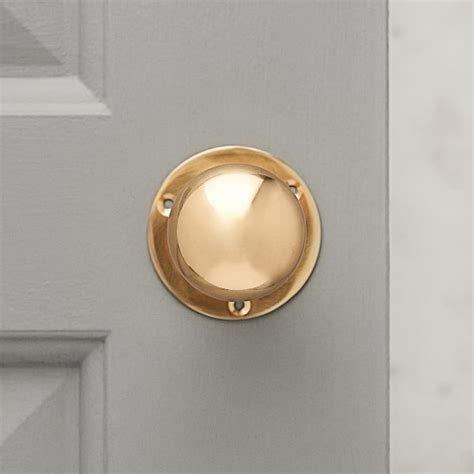 Round Door Knobs Pair Polished Brass Grace And Glory