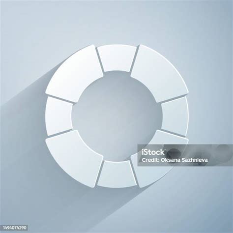 회색 배경에 격리 된 종이 컷 Lifebuoy 아이콘 구명벨트 기호 종이 아트 스타일 벡터 3차원 형태에 대한 스톡 벡터 아트 및 기타 이미지 Istock