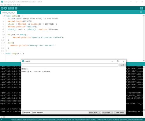 Why Isn T Malloc Failing Programming Arduino Forum