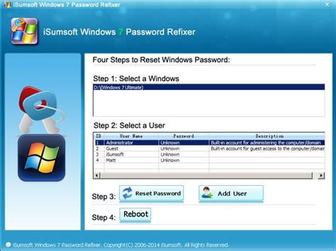 isumsoft windows 7 password refixer windows download