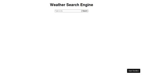 React Search Engine Basic Solution Codesandbox