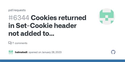 Cookies Returned In Set Cookie Header Not Added To Requestscookiejar · Issue 6344 · Psf
