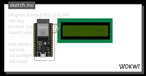 Running Text I2c Wokwi Esp32 Stm32 Arduino Simulator