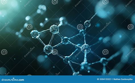 Detailed Molecular Structure With Abstract Scientific Background Stock Illustration