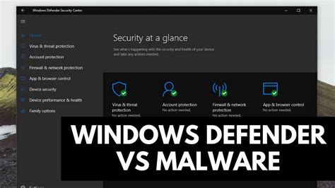 Windows Defender Test Windows 10 Vs Malware Youtube