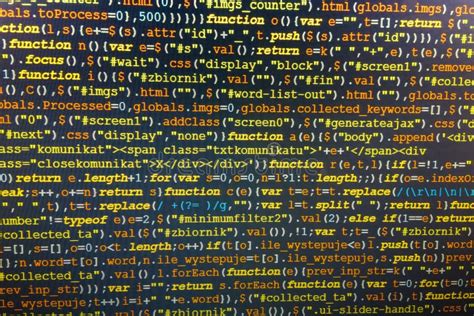 Programming Coding Source Code Screen Stock Illustrations 4061