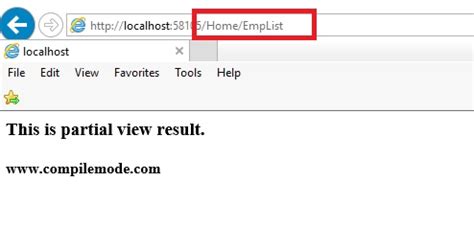 PartialViewResult Type In MVC 5