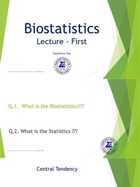 Introduction To Biostatistics Lecture Pdf Mean Average