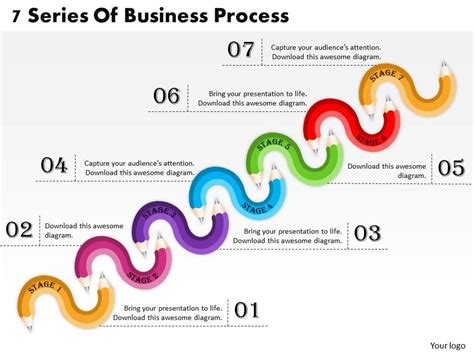 Busines Ppt Diagram Series Of Business Process Powerpoint Template PowerPoint Slide