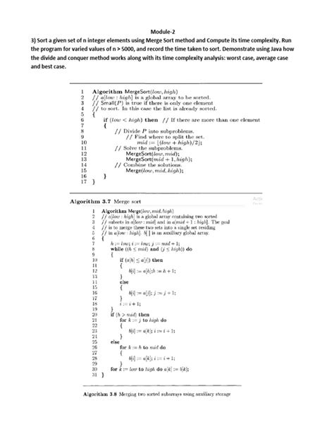 Module 2 3 And 4 Lab Programs Merge Sort Pdf Integer Computer