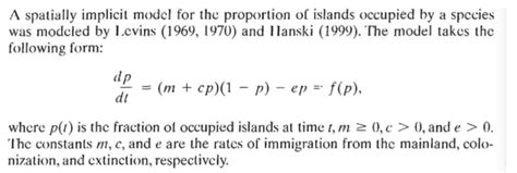 A Spatially Implicit Model For The Proportion Of