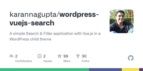 Github Karannaguptawordpress Vuejs Search A Simple Search And Filter Application With Vuejs