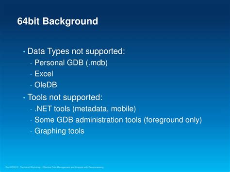 Ppt Efficient Data Management And Analysis With Geoprocessing