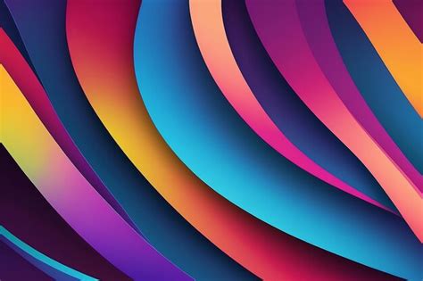 Dynamic Curve Color Vibrant Gradient Abstract Background Premium Ai