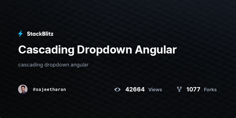 Cascading Dropdown Angular Stackblitz
